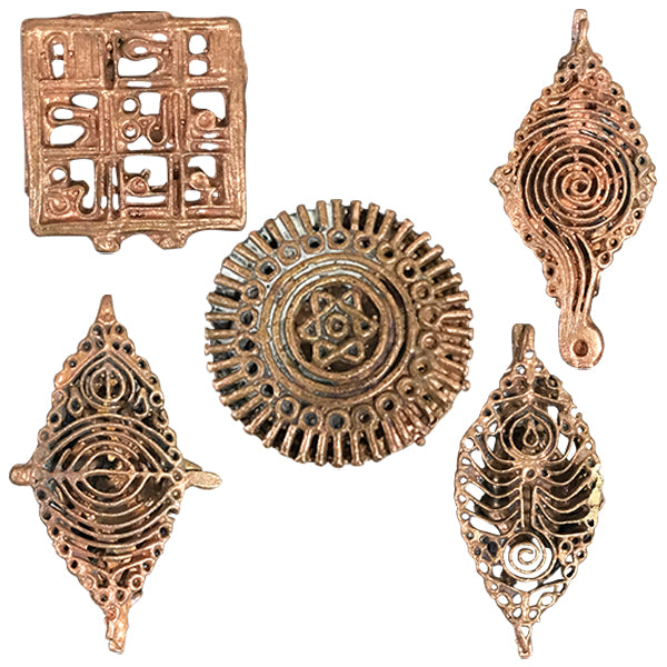 Mudras | Pancha Mudra Set/ Brass and Copper Material/ 5 Pcs/ Pancha Mu