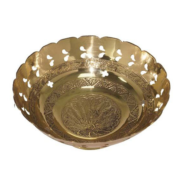 GiriAus - Brass Peacock Bowl | Katora | Brass Bowl