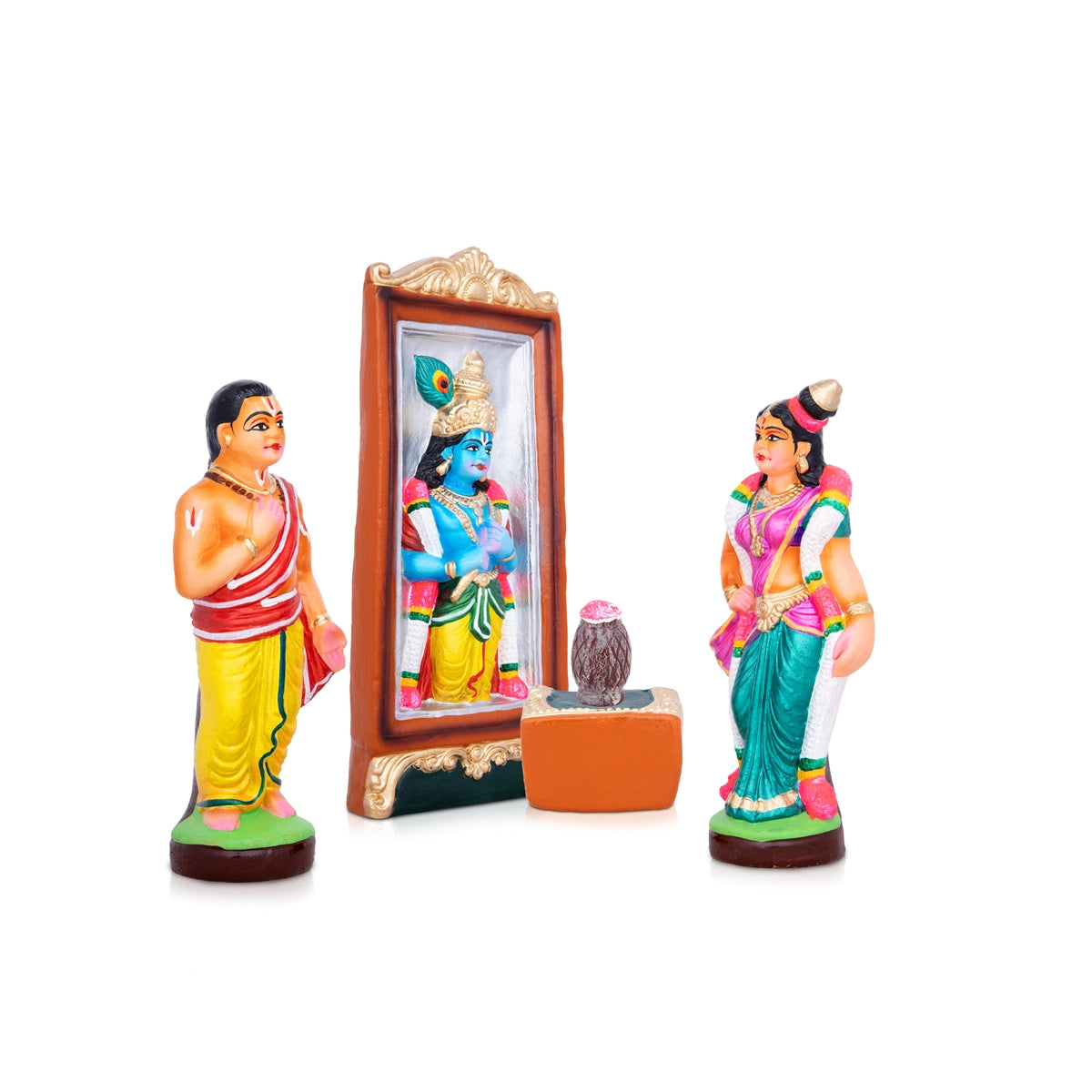 GiriAus - Malai Soodi Andal Set | Clay Idol | Golu Statue — Giri ...