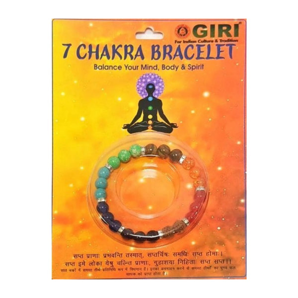 Buy 7 Chakra Bracelet - 2.75 Inches | Kada | Crystal Beads Hand Band ...