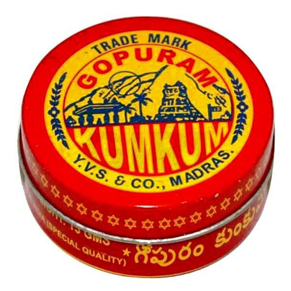GiriAus - Red Kumkum Powder | Gopuram Kumkum Container | Sindoor Powder